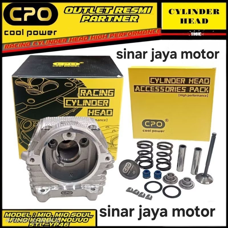 Jual BLOK BLOCK HEAD CPO DYZ cylinder head ukuran klep 24-28 26-30 buat ...