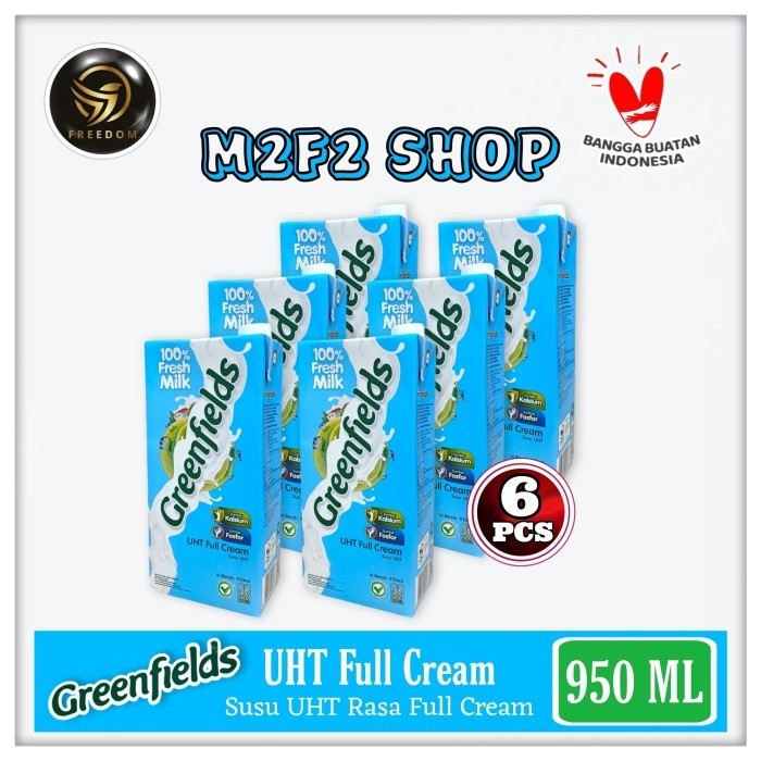 Jual Greenfields Full Cream Milk | Susu UHT Kotak Rasa Plain - 950 ml (Kemasan 6 Pcs) | Shopee ...