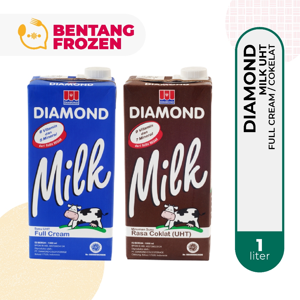 Jual Susu Diamond UHT 1 Liter / Diamond Milk Full Cream / Cokelat | Shopee Indonesia