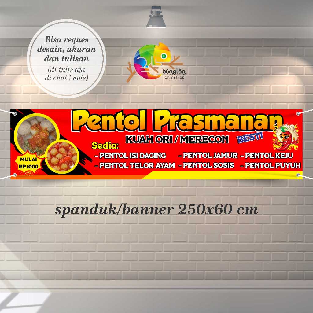 Jual Cetak Spanduk Banner Pentol Prasmanan | Shopee Indonesia
