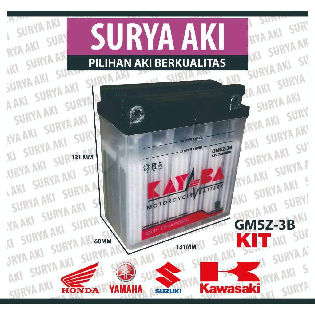 Jual Aki Motor GM5Z-3B Motor LEGENDA MIO VEGA SATRIA GRAND PRIMA TITAN SUPRA SMASH- Free Bubble ...