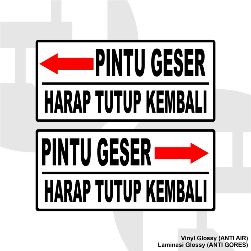 Jual STIKER PINTU GESER 20x9cm | STICKER PINTU KACA | STIKER PINTU ...