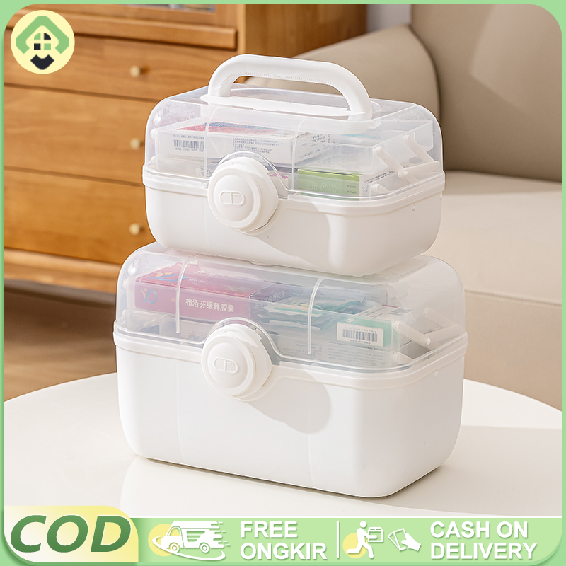 Jual Medicine Box Organizer First Aid Box Box Perhiasan Kotak Obat Tool ...