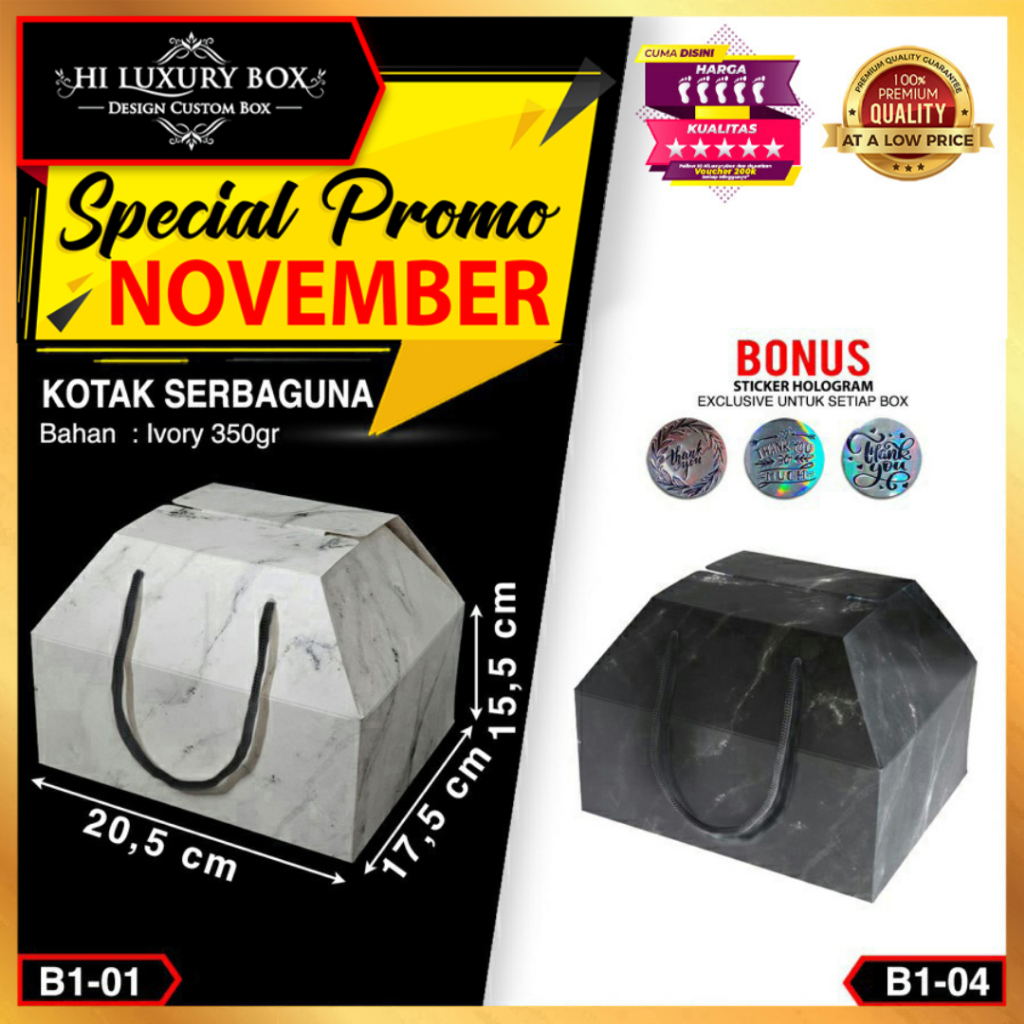 Jual Box Kado - Gable Box - Kotak Kado Gift Box - B1 | Shopee Indonesia