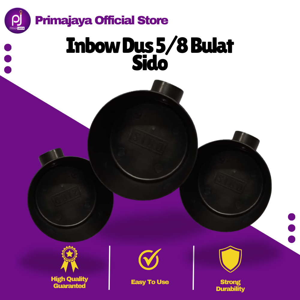 Jual Inbow Dus Bulat Warna Hitam Ukuran 5/8 SIDO Dudukan Mangkok Saklar ...