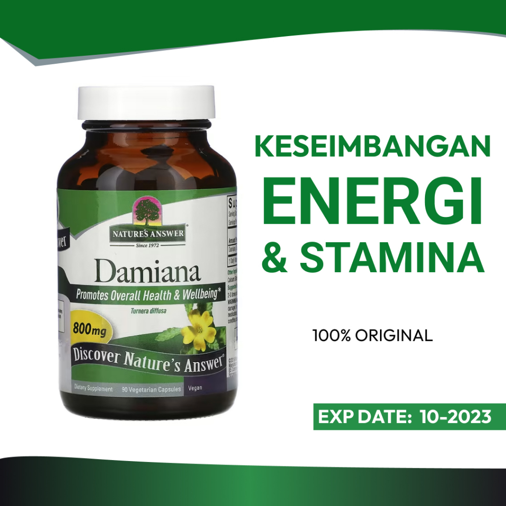 Jual Vitamin Stamina Pria Suplemen Damiana 400 mg Natures Answer 90 ...