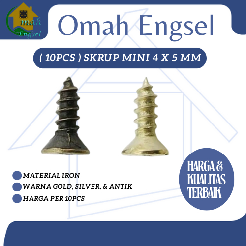 Jual Omah Engsel - ( 50 pcs ) Sekrup skrup mini 4 x 5 mm skrup kecil ...