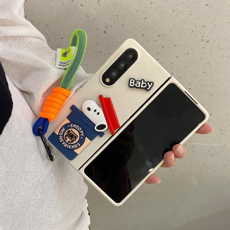 Jual Ins 3D cartoon Snoopy suitable for Samsung Galaxy Z FOLD 5 phone ...