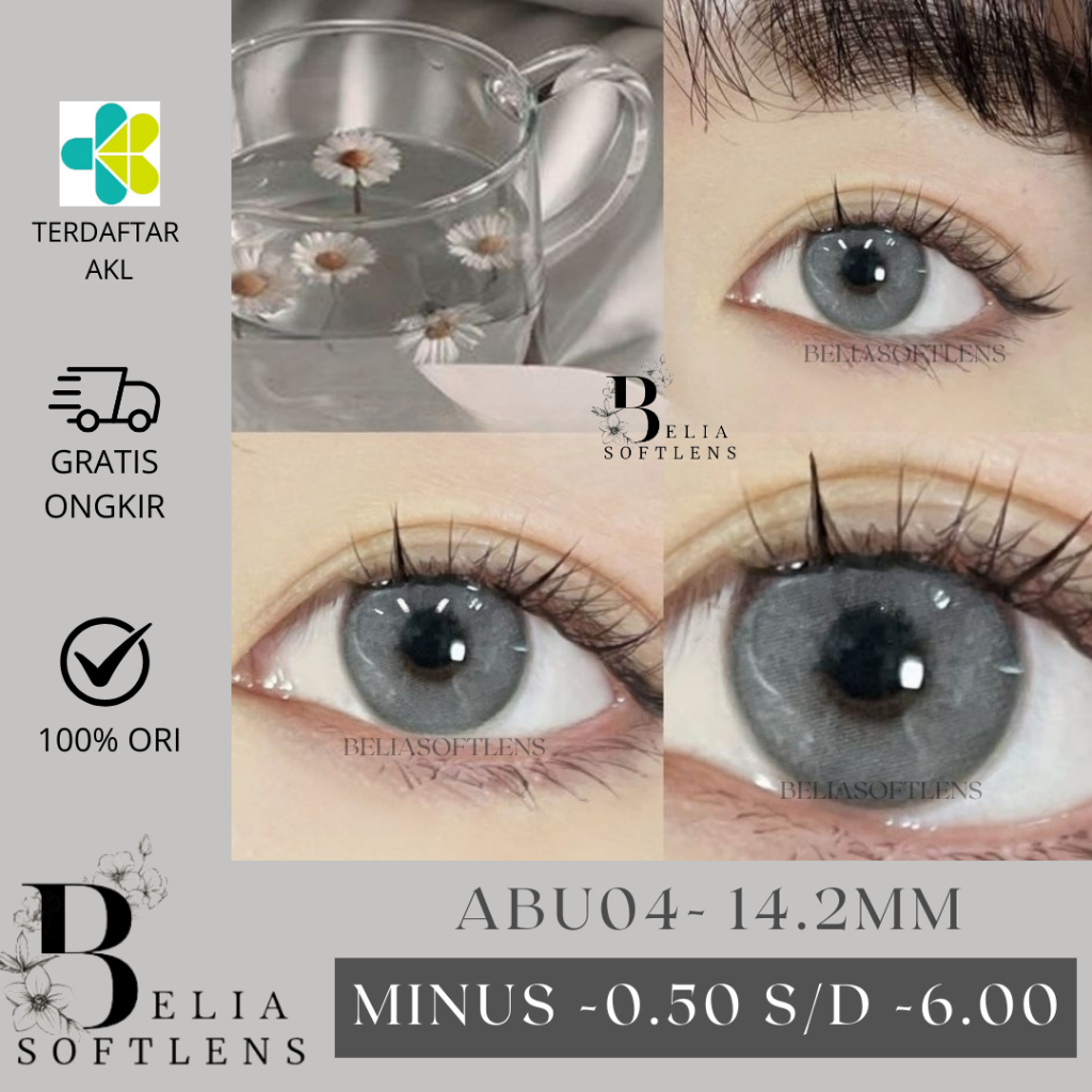 Jual Beliasoftlens - Softlens Abu Abu Natural 14.2MM Normal Minus 6 ...