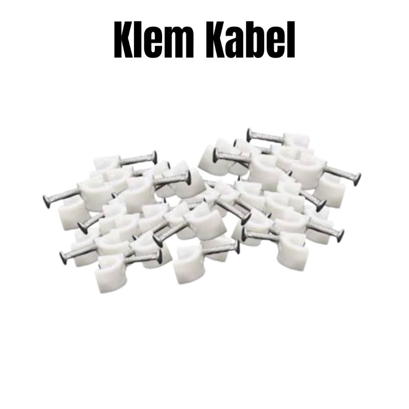 Jual Klem Kabel - Klem Clip No. 8 Dan No. 9 (50 pcs) | Shopee Indonesia