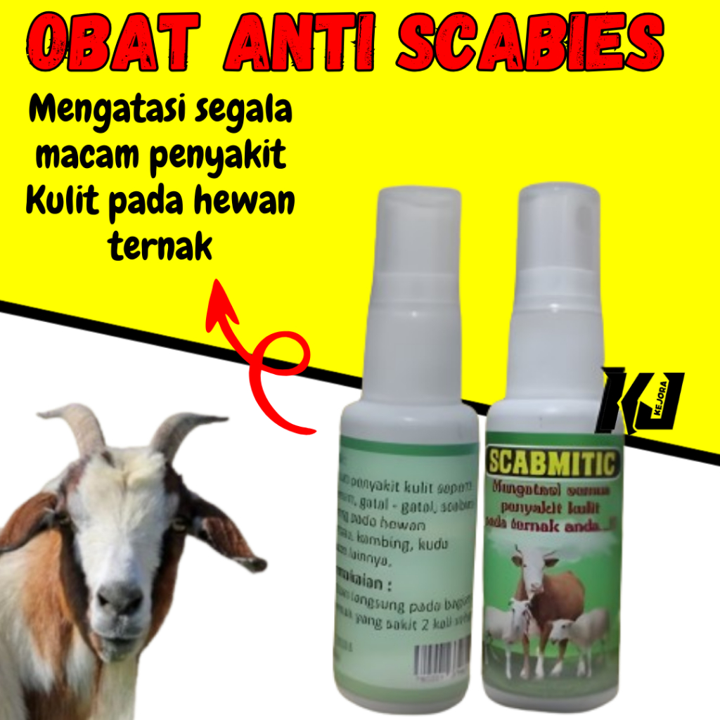 Jual Obat anti infeksi kulit scabies gudig koreng pada kelinci sapi ...