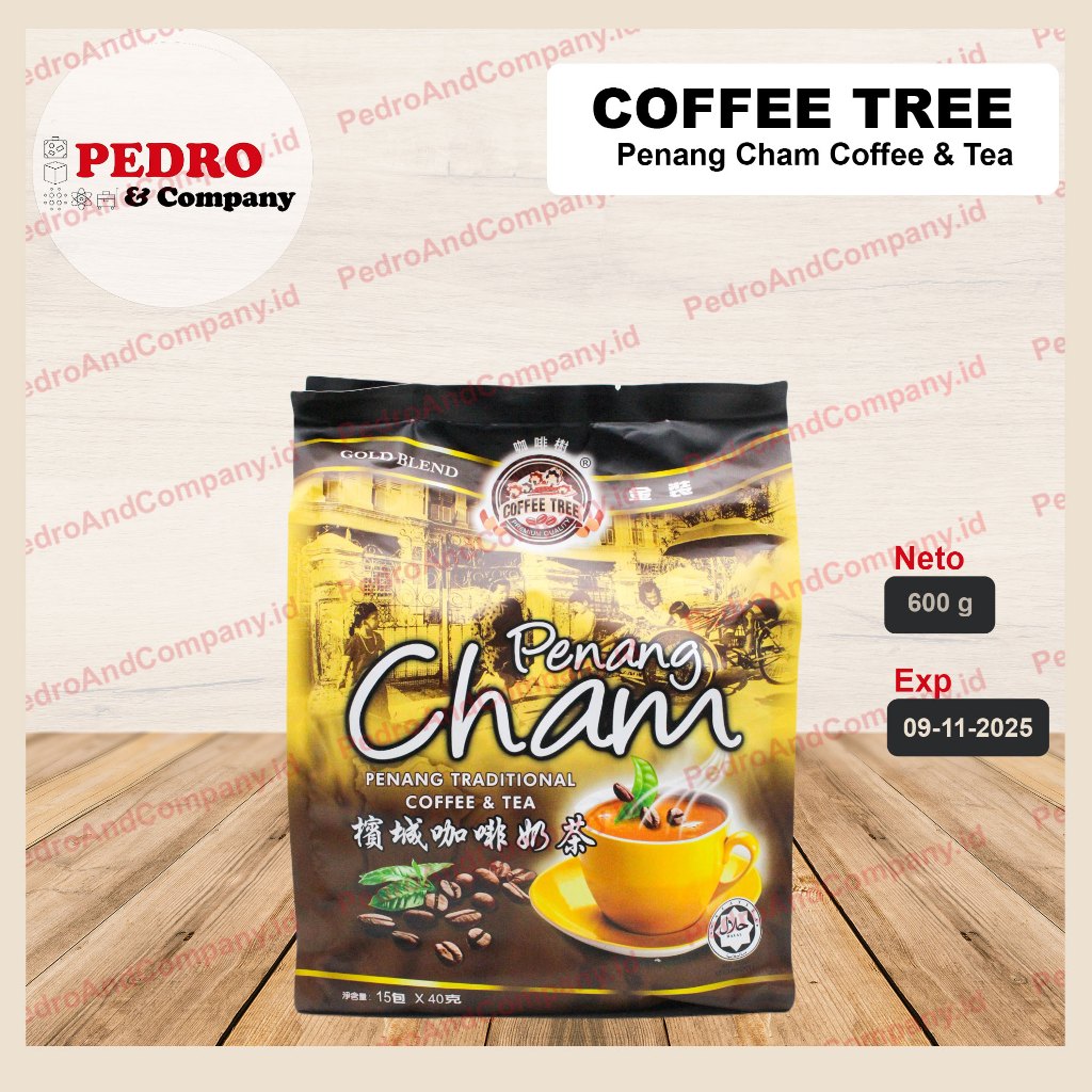 Jual Coffee tree Penang Cham 600 gram isi 15 pc kopi krimer gula ...