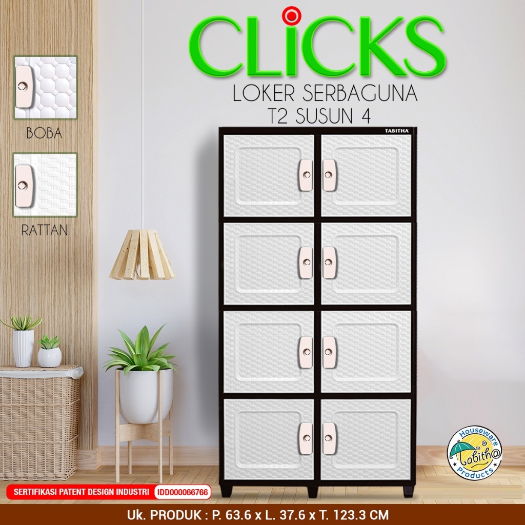 Jual Tabitha Lemari Plastik Serbaguna Meja Nakas Bedside Loker Helm ...