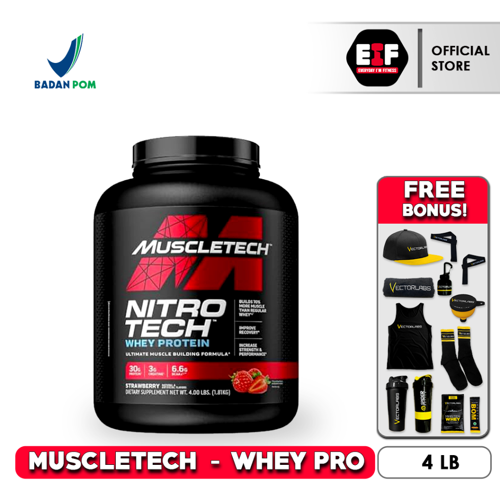 Jual MUSCLETECH NITROTECH PERFORMANCE WHEY PROTEIN 4 Lbs / 1.8 Kg - MUSCLE BUILDING FITNESS ...