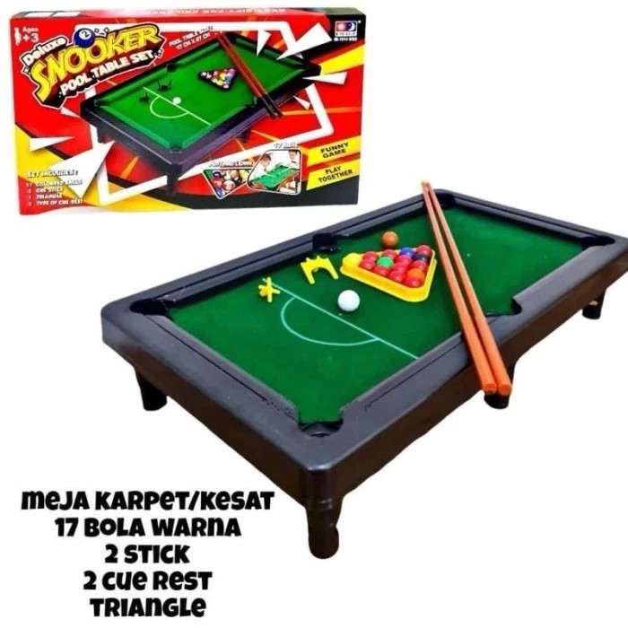 Jual Mainan Billiard mini billiard portable meja billiard 50cm Deluxe ...