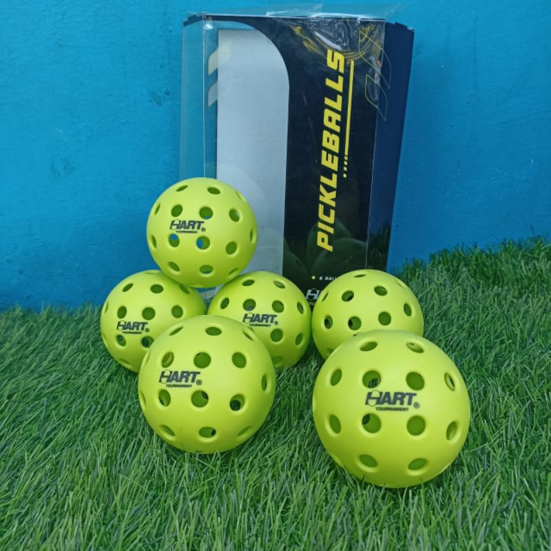 Jual BOLA PICKLEBALL HART 1BOX ISI 6PCS PICKLE BALL OUTDOOR 74mm 40 ...