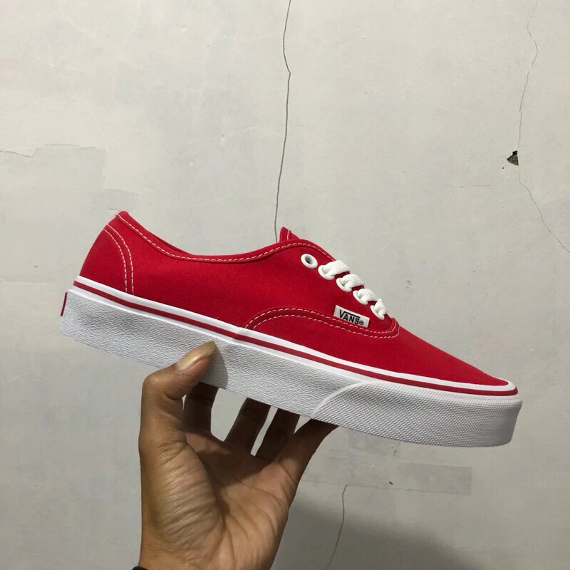 Jual Vans Authentic Classic Red Chili import Best Quality | Shopee ...