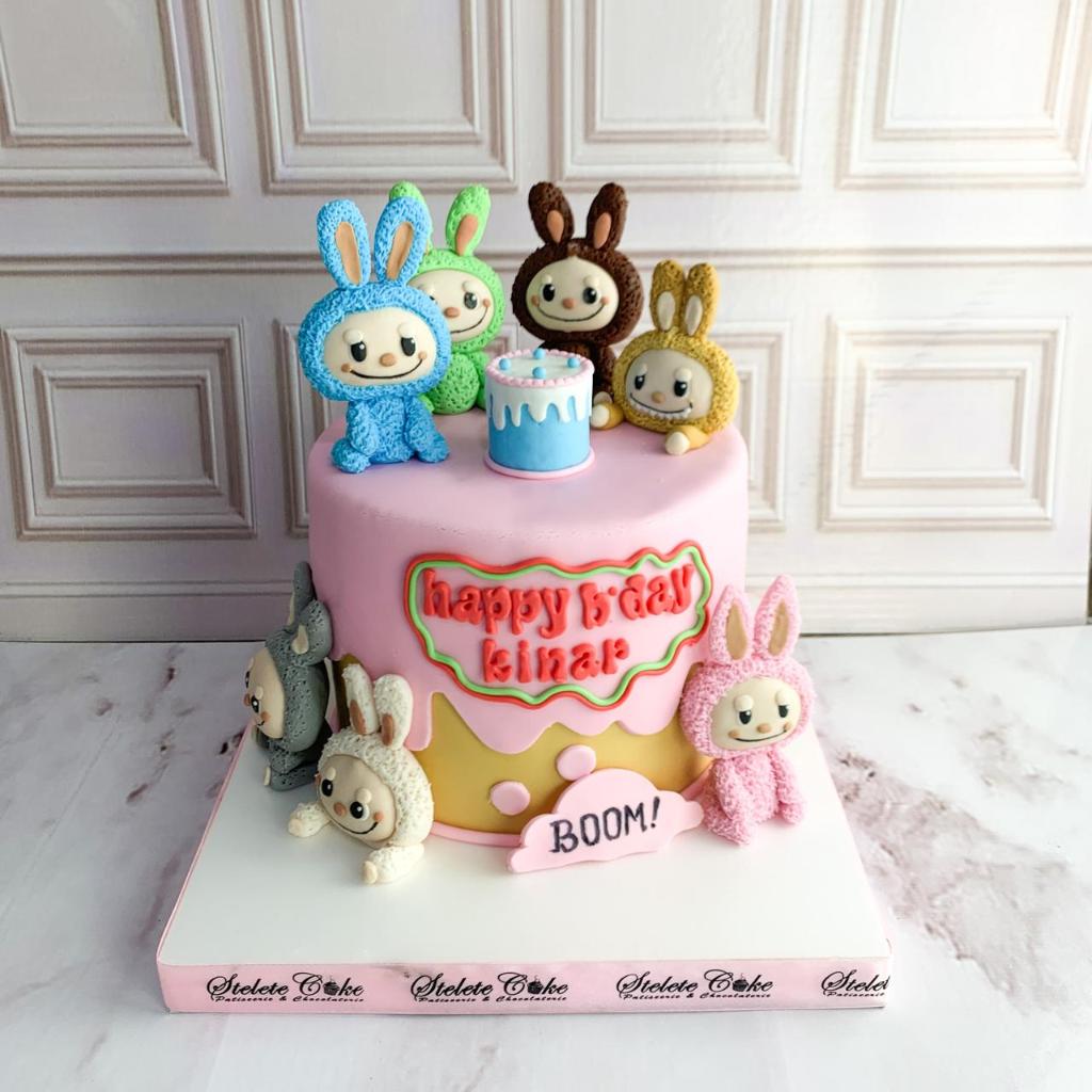 Jual Kue Ulang Tahun/Birthday Cake/Kue Ultah Tema Labubu/Kue Birthday Jakarta/Labubu Pink ...