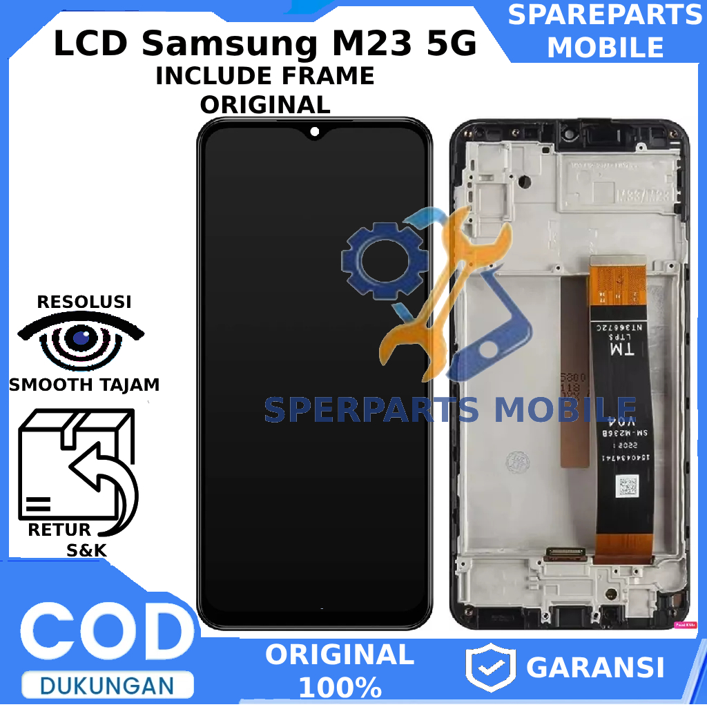 Jual LCD Samsung M23 5G INCLUDE FRAME ORIGINAL 100% Fullset Touchscreen ...