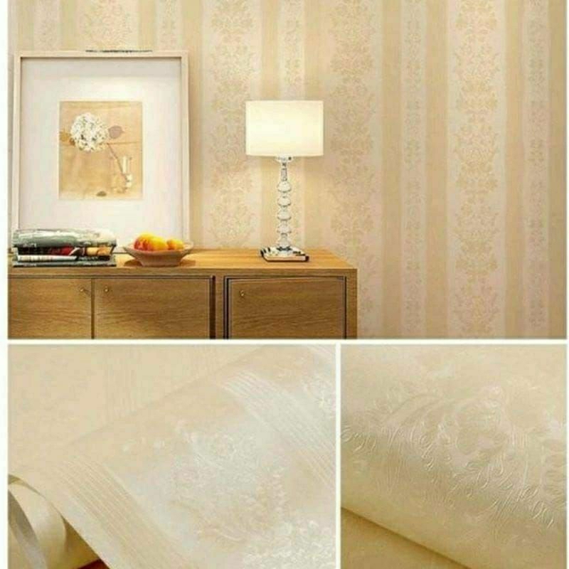 Jual PREMIUM!! WALPAPER DINDING DEKORASI WALS STICKER EMBOS BUNGA DAUN SALUR | Shopee Indonesia