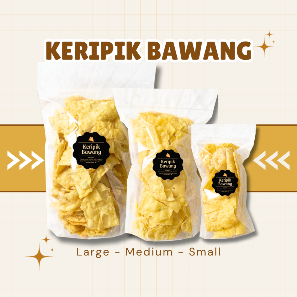 Jual [DELISH SNACKS] Keripik Bawang / Snack Cemilan Asin Gurih Jajanan ...