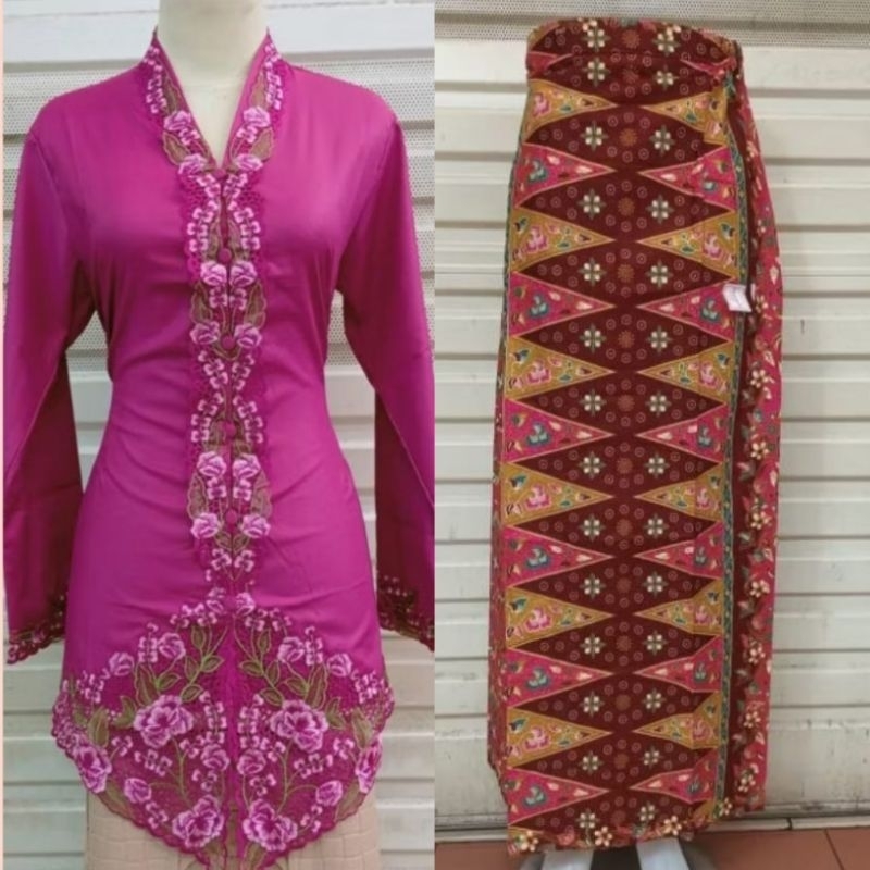 Jual Kebaya encim Betawi 1 set // kebaya encim Betawi jumbo // kebaya ...