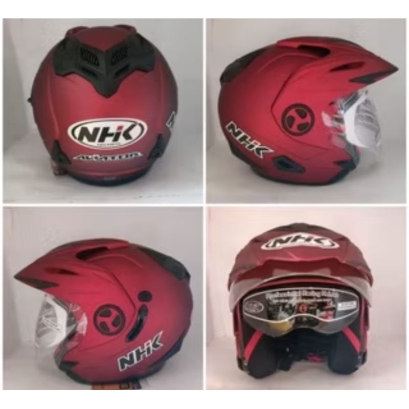 Jual HELM NHK AVIATOR MARON DOFF DOBEL VISOR PULL WARNA | Shopee Indonesia