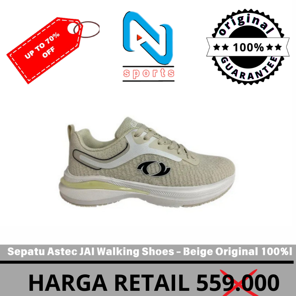 Jual Sepatu Astec JAI Walking Shoes - Beige Original 100% | Shopee ...