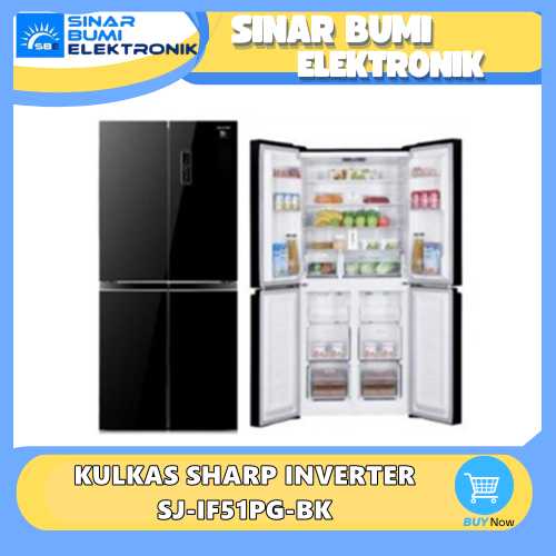 Jual KULKAS SHARP SJ-IF51PG-BK SIDE BY SIDE INVERTER PLASMACLUSTER ...