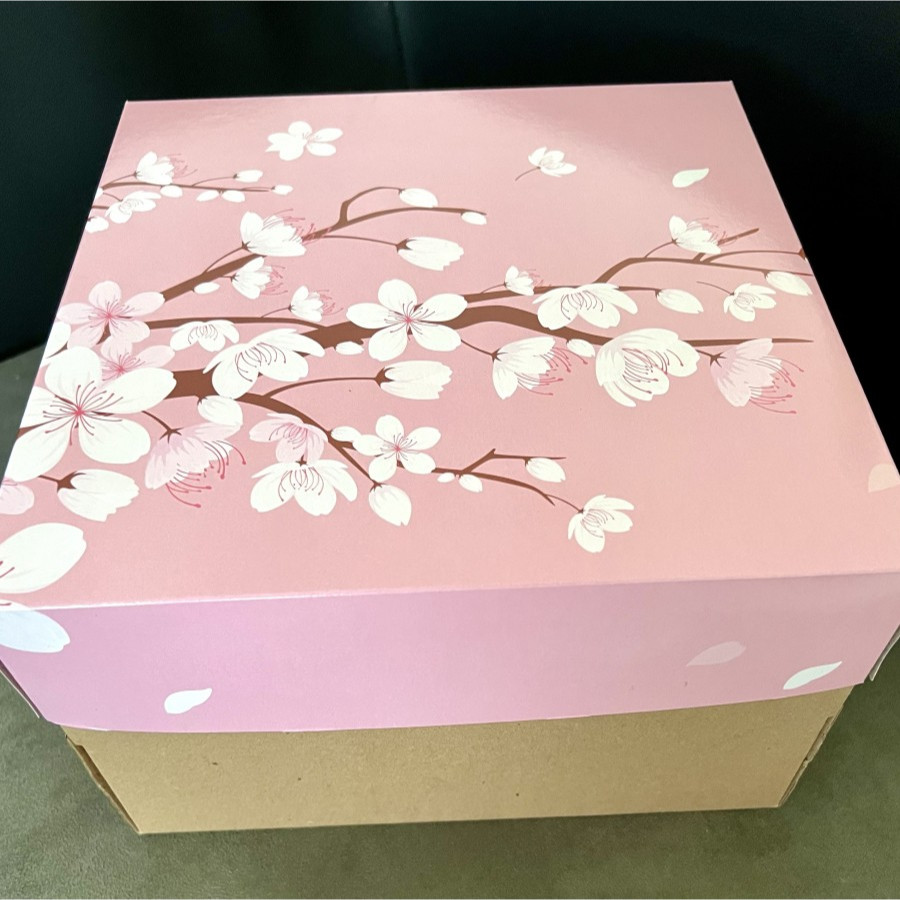 Jual Box marmer cake pink sakura 22x22 25x25 30x30 kotak kue lapis box ...