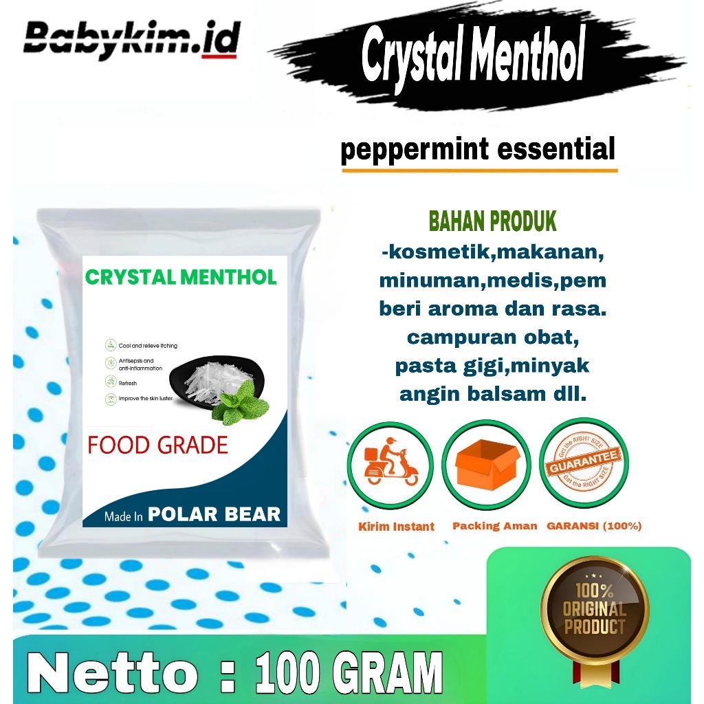 Jual Crystal menthol/menthol crystal (FOOD GRADE) ALL UKURAN | Shopee ...