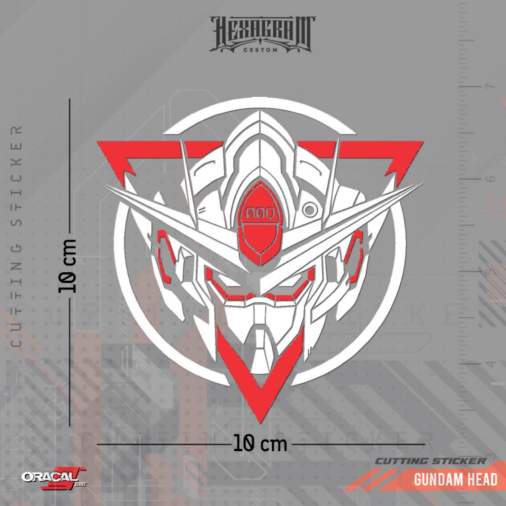 Jual Cutting Sticker GUNDAM 00Q Dua Warna | Stiker Cutting GUNDAM 00Q ...