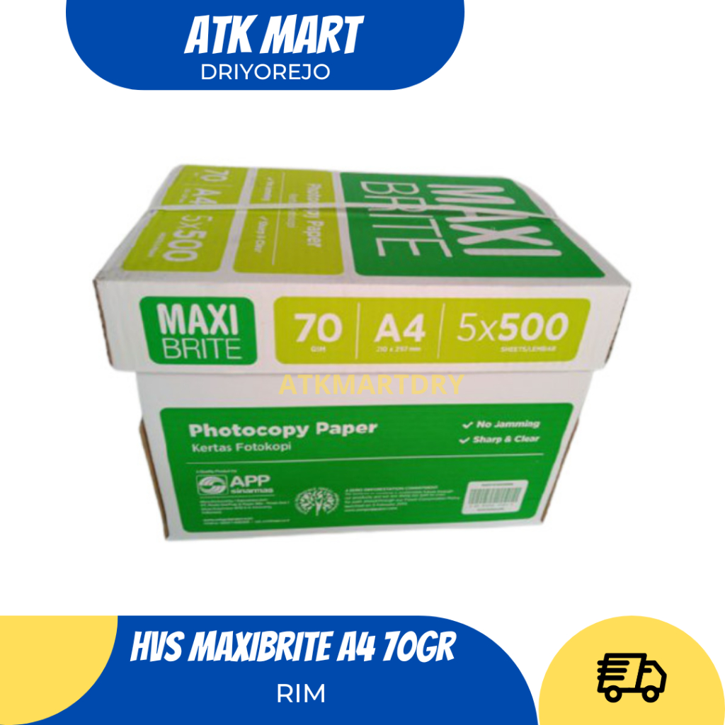 Jual KERTAS HVS MAXIBRITE A4 70gsm COPIER PAPER FOTOCOPY 70 GRAM PUTIH ...