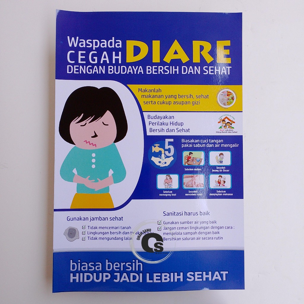 Jual Poster Waspada Cegah Diare - PHBS - Poster Kesehatan | Shopee ...