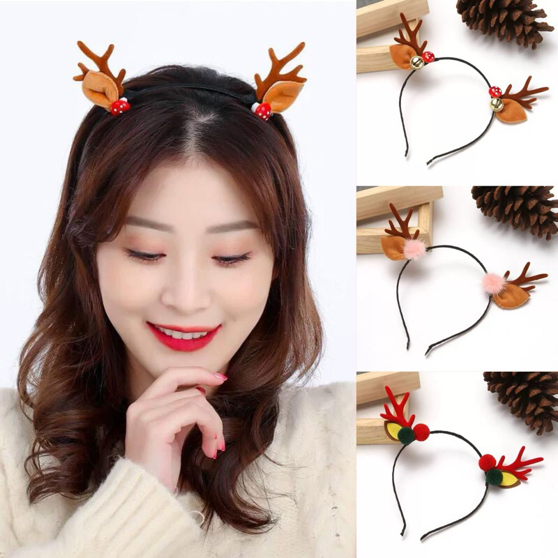 Jual Bando Natal Christmas Jepit Natal Santa Claus Tanduk Rusa Natal ...