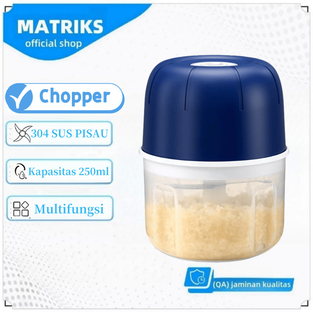 Jual Mini Chopper Blender 250ML Portable Gilingan Mini Bumbu dan Daging ...