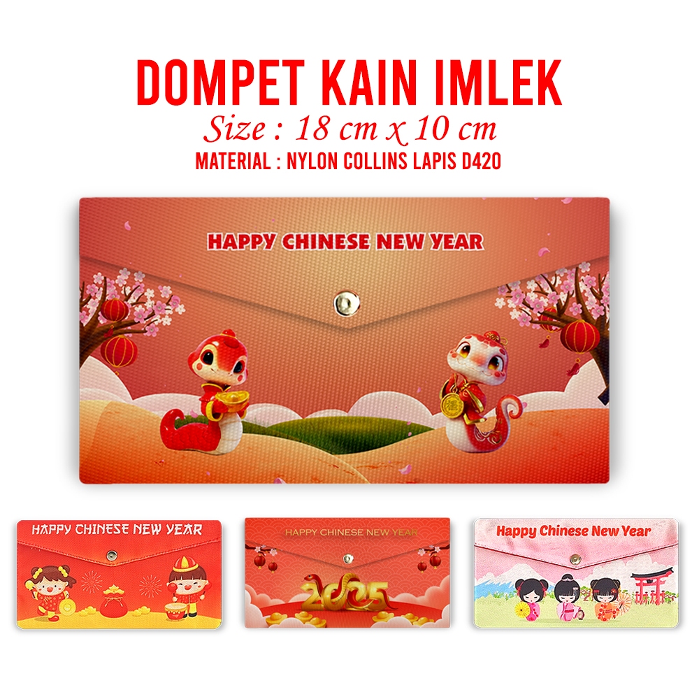 Jual Dompet Klip Seri Imlek Bisa Untuk Uang Kertas Tanpa Dilipat Dompet Angpao Tahun 2025 Snake ...