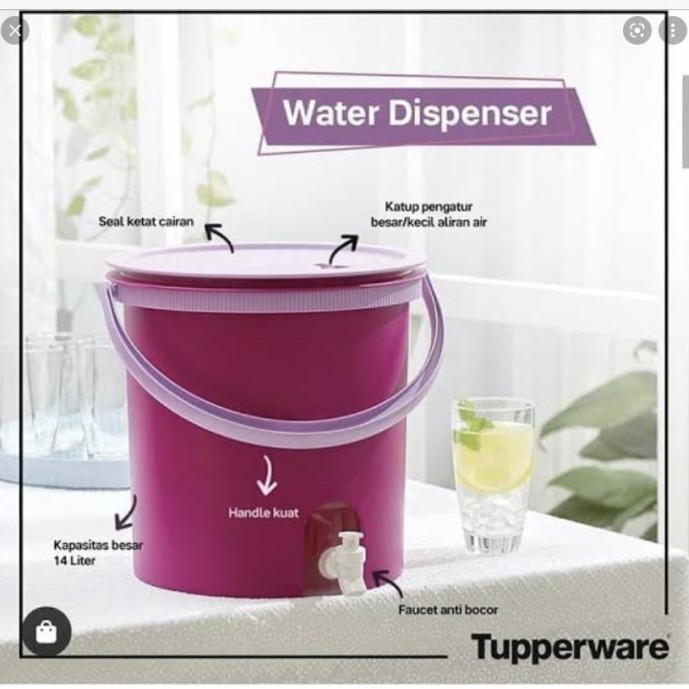 Jual TUPPERWARE WATER DISPENSER 14 LITER | Shopee Indonesia