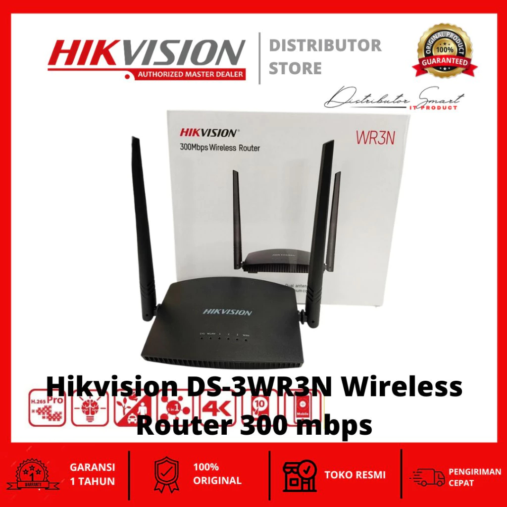 Jual Hikvision DS-3WR3N Wireless Router 300 mbps | Shopee Indonesia