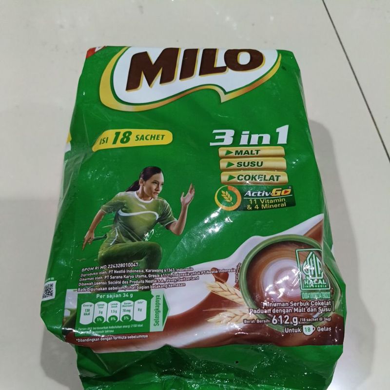 Jual MILO 3 in 1 ACTIV GO PB,less sugar dan bubuk poch | Shopee Indonesia