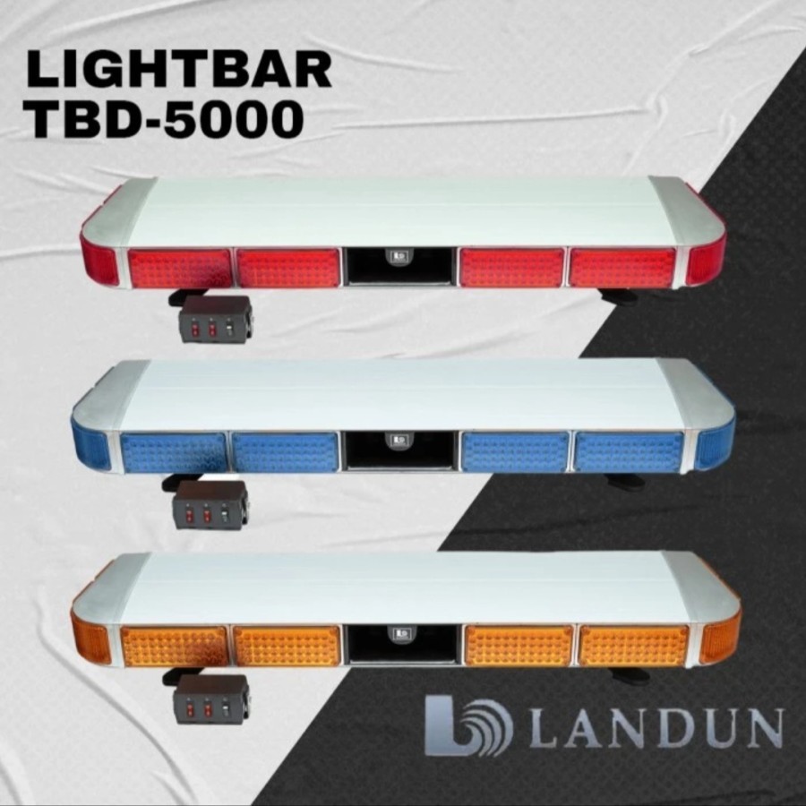 Jual lampu strobo patwal light bar landun TBD-5000 komplit sirine ...