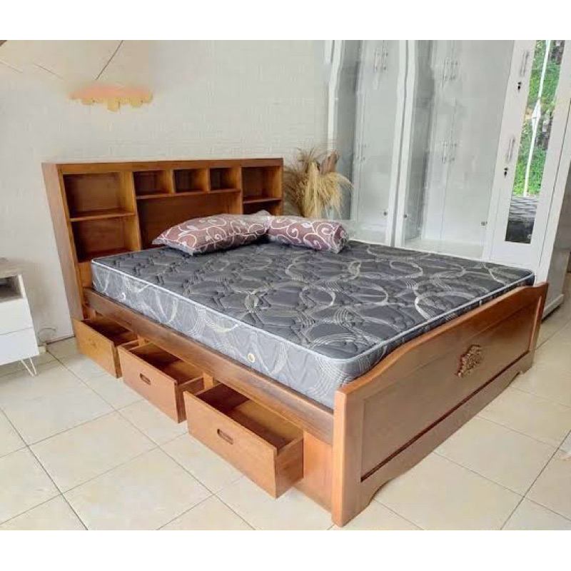 Jual Dipan kayu jati aesthetic laci | Shopee Indonesia