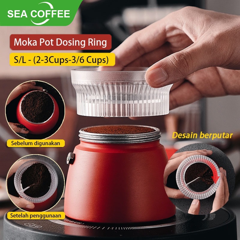 Jual Moka Pot Dosing Ring Coffee Powder Dosing Distribution Ring ...