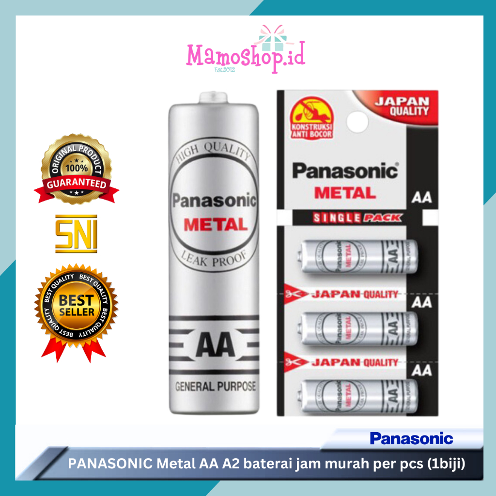 Jual PANASONIC Metal AA A2 baterai jam murah per pcs (1biji) | Shopee ...