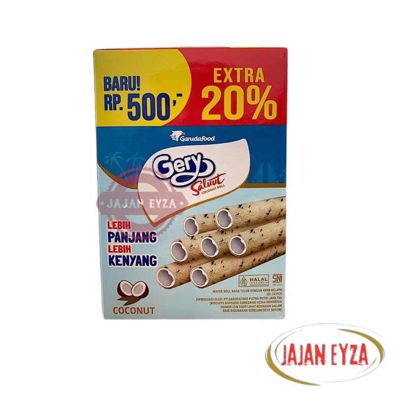 Jual GERY SALUT COCONUT ROLL BOX / GERY SALUT KRIM KELAPA / WAFER ROLL ...