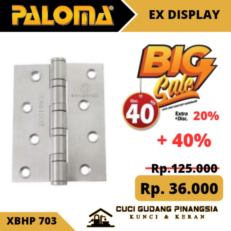 Jual PALOMA BHP 703 ENGSEL PINTU ECO 4"×3"×3MM 4BR SSS SUS 201 ( Ex ...