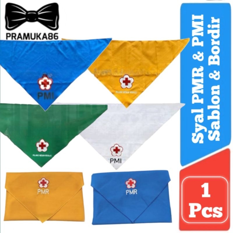 Jual Syal Scraft PMR & PMI Sablon Bordir - Slayer palang Merah Remaja ...