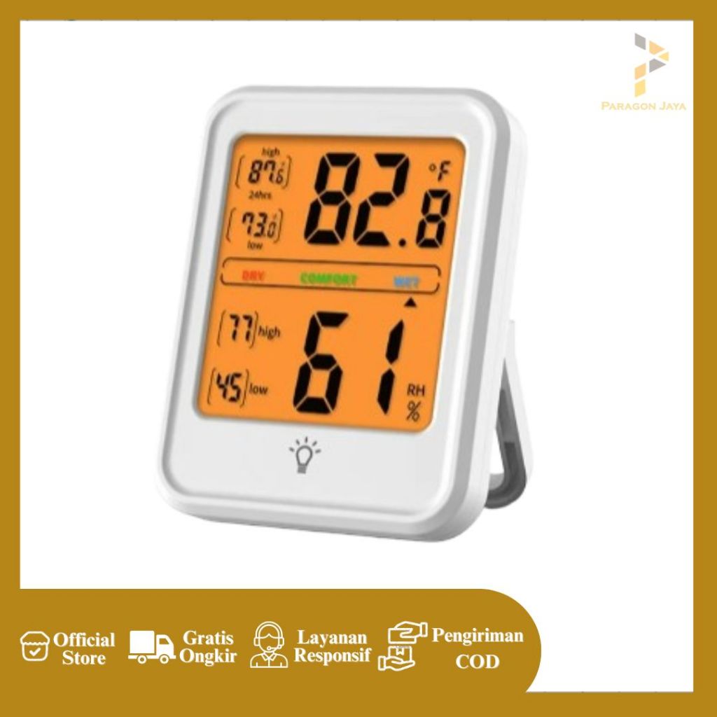 Jual Large Lcd Digital Thermometer Hygrometer Indoor Temperature ...