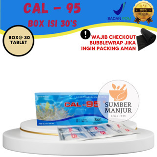 Jual CAL - 95 SUPLEMEN UNTUK MEMENUHI KEKURANGAN KALSIUM / BOX ISI 30 ...