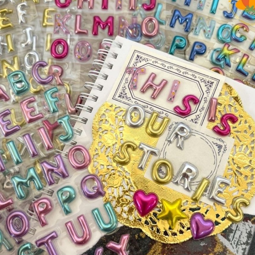 Jual Bonuskan bloomingyouys 3D Alphabet sticker stiker huruf pastel ...